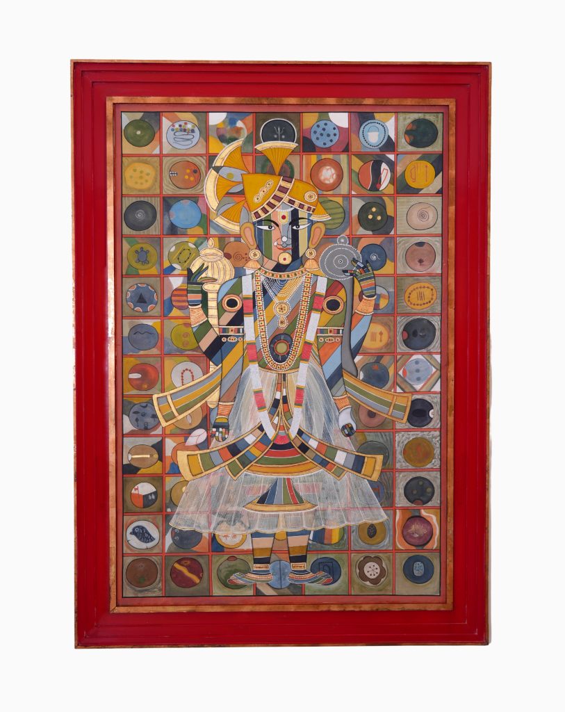 Lord vishnu viraat swaroop painting - 72 x 48 inches with frame ...